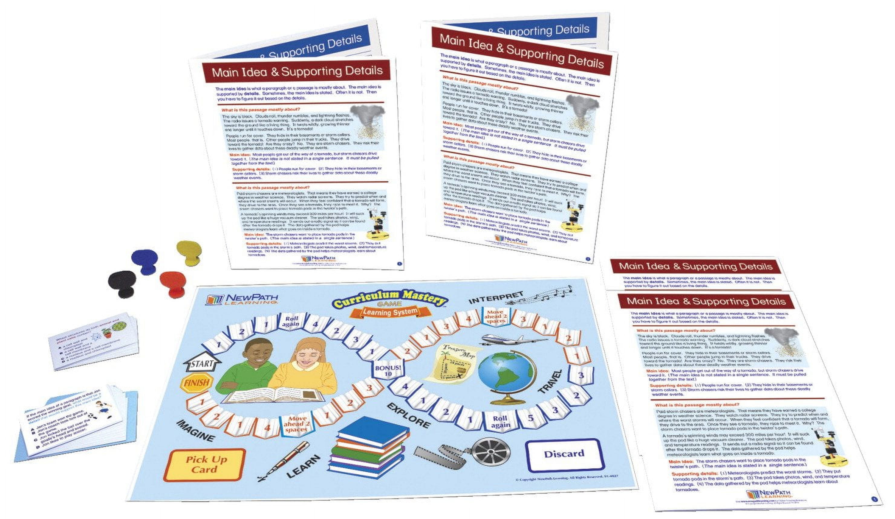 Main Idea Supporting Details Center, Grade 3-5 - Walmart.com