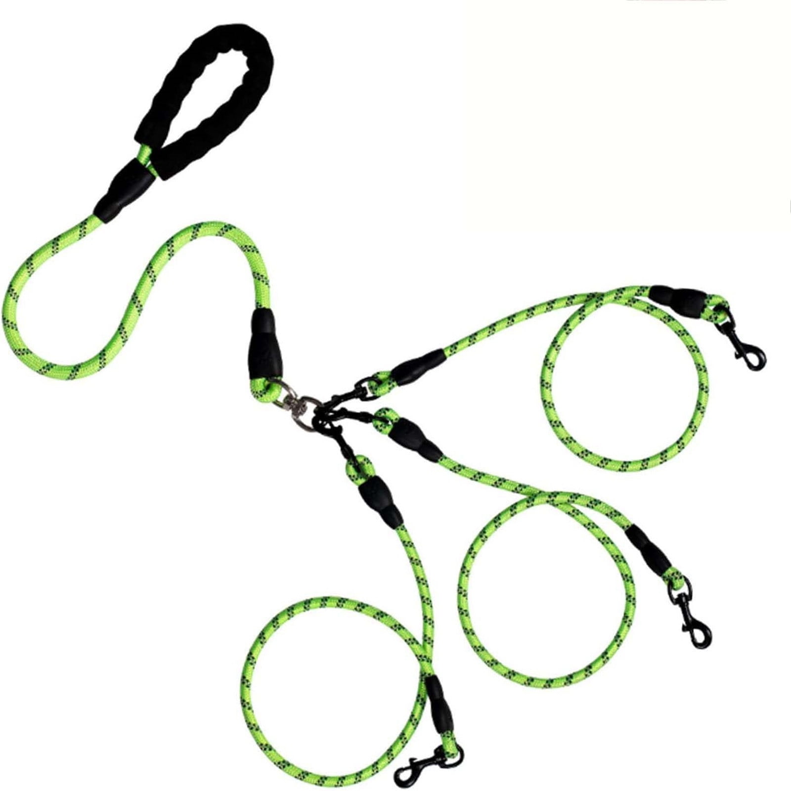 Main Lead Rope with Padded Handle, Splitter Leash with Two Detachable ...