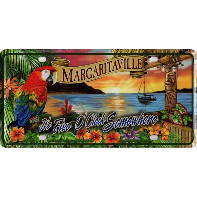 Main Margaritaville 5 O'clock Sunset 6"x12" Metal License Plate Auto ...