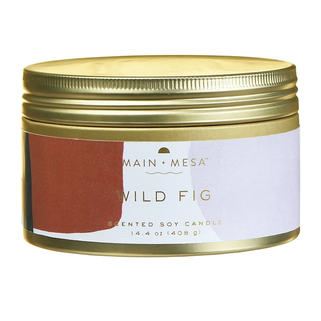 Main + Mesa 3 Wick Tin Candle, Wild Fig - Walmart.com