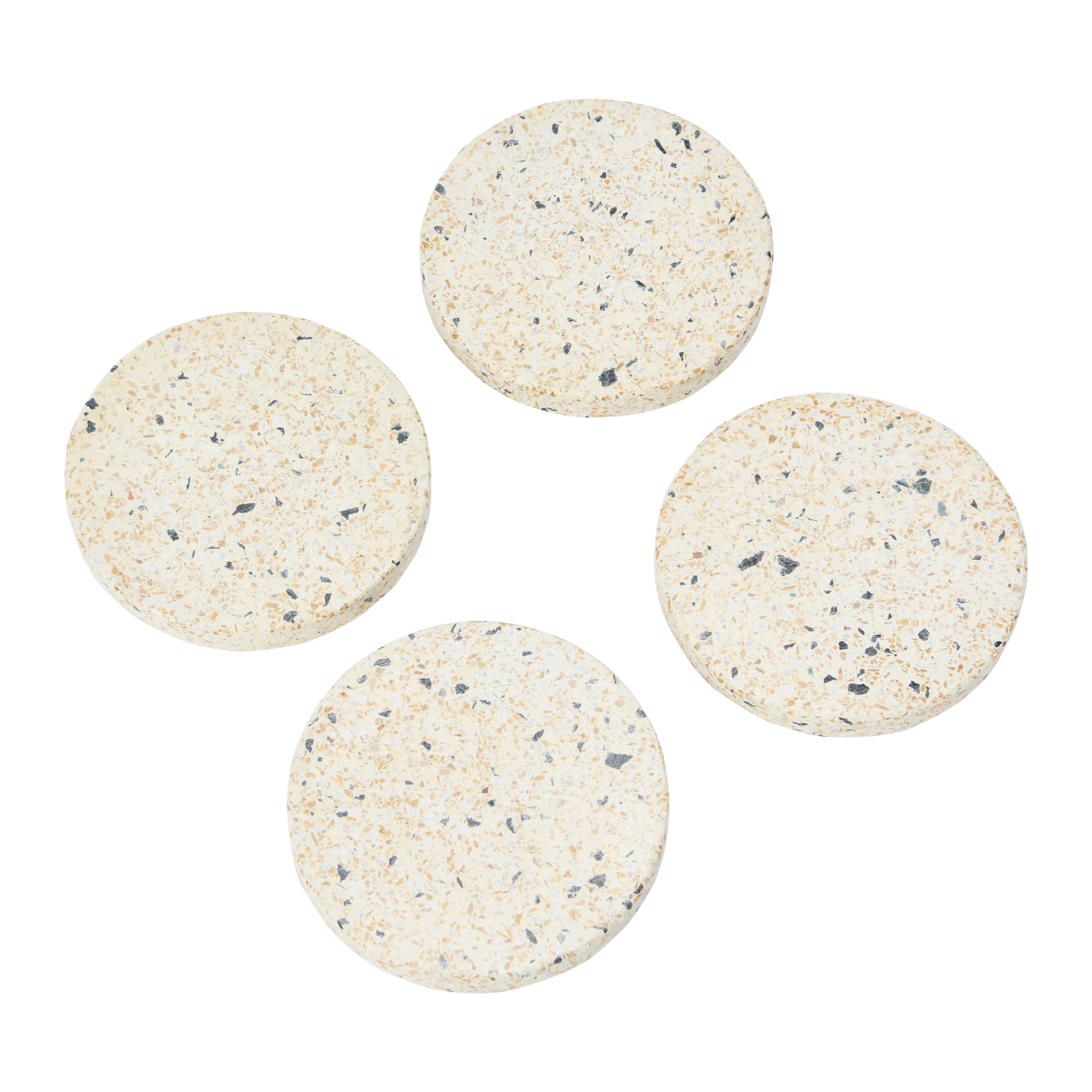 Main + Mesa Round Terrazzo Coasters, Eggshell, Set of 4 - Walmart.com