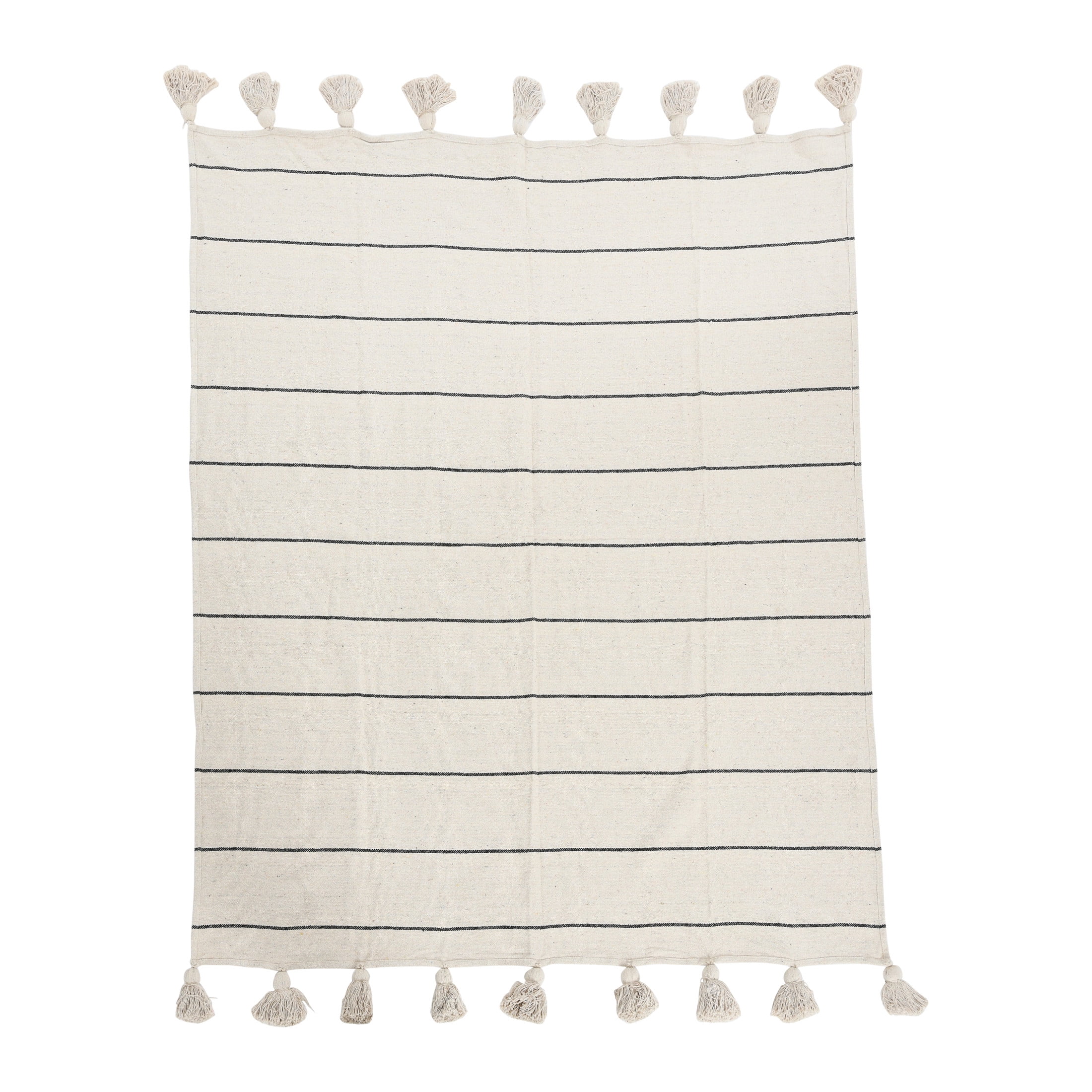Main + Mesa Striped Cotton Throw Blanket with Tassels - Walmart.com