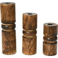 Main + Mesa Wood Stack Taper Candle Holders, Set of 3 - Walmart.com