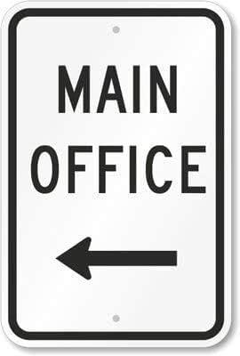 Main Office (With Left Arrow) Sign Metal Vintage Metal Sign 8x6 inches ...