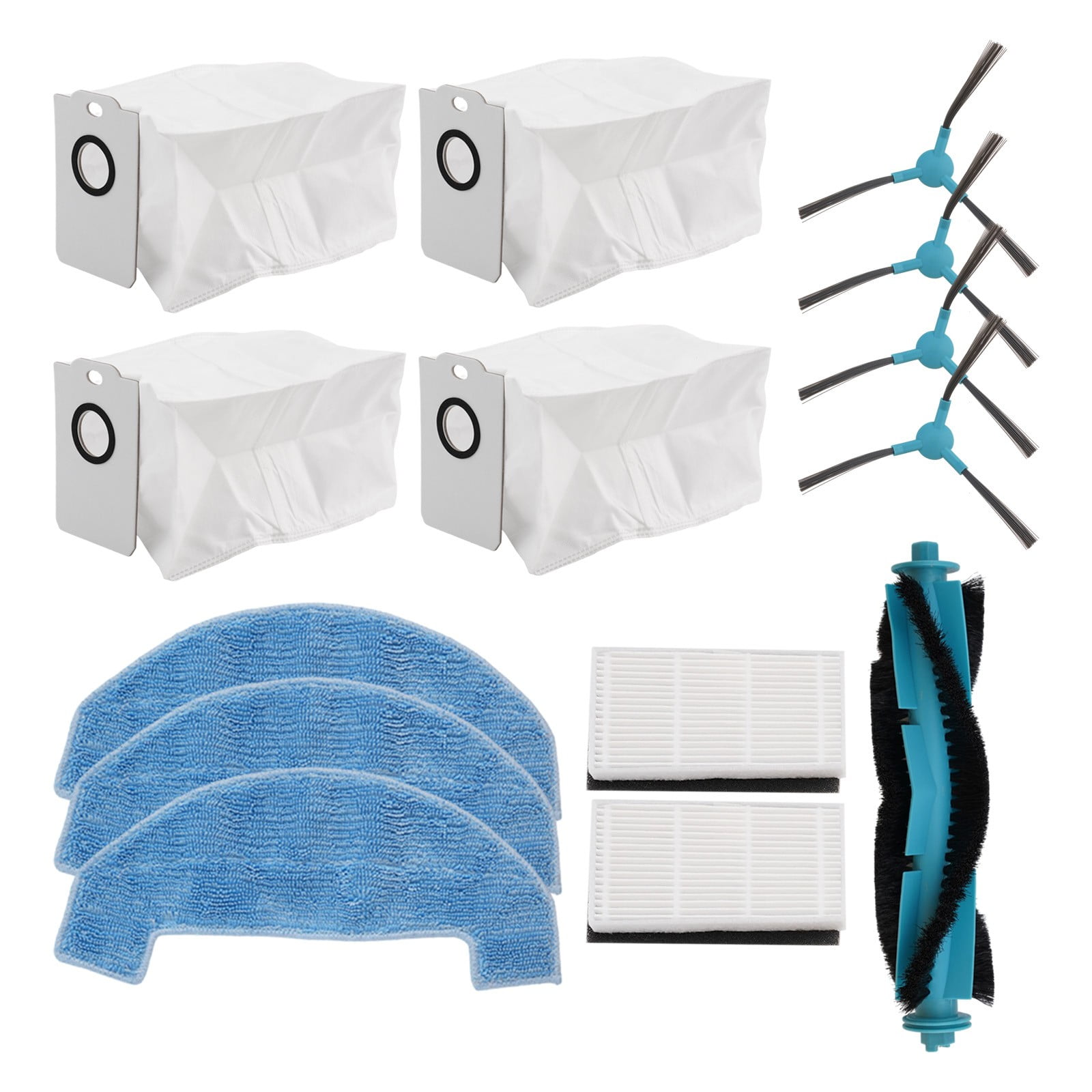 Main Side Brush Filter Mop Cloth Dust Bag Kit For Conga 2499 for Ultra ...