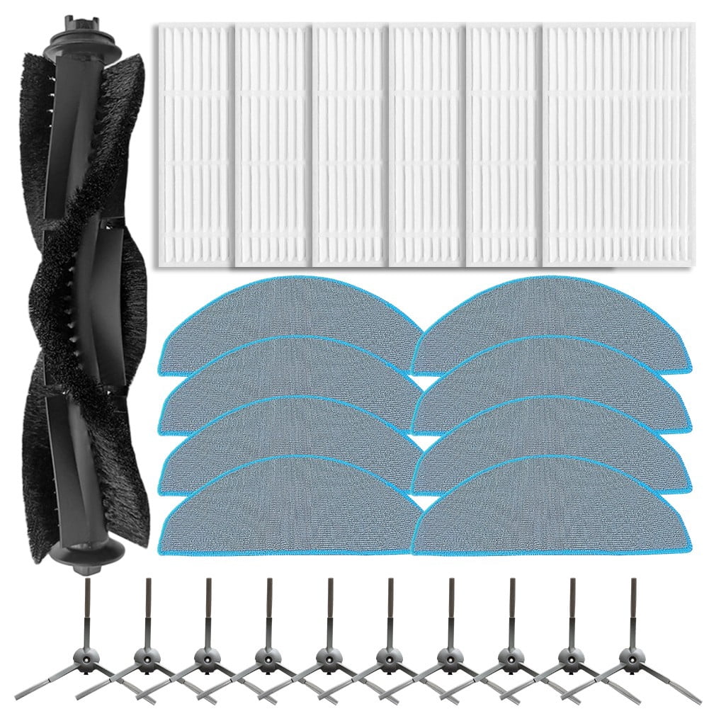 Main / Side Brush & Filter & Mop Cloth For Vyzzle D10 For Ilife V20 ...