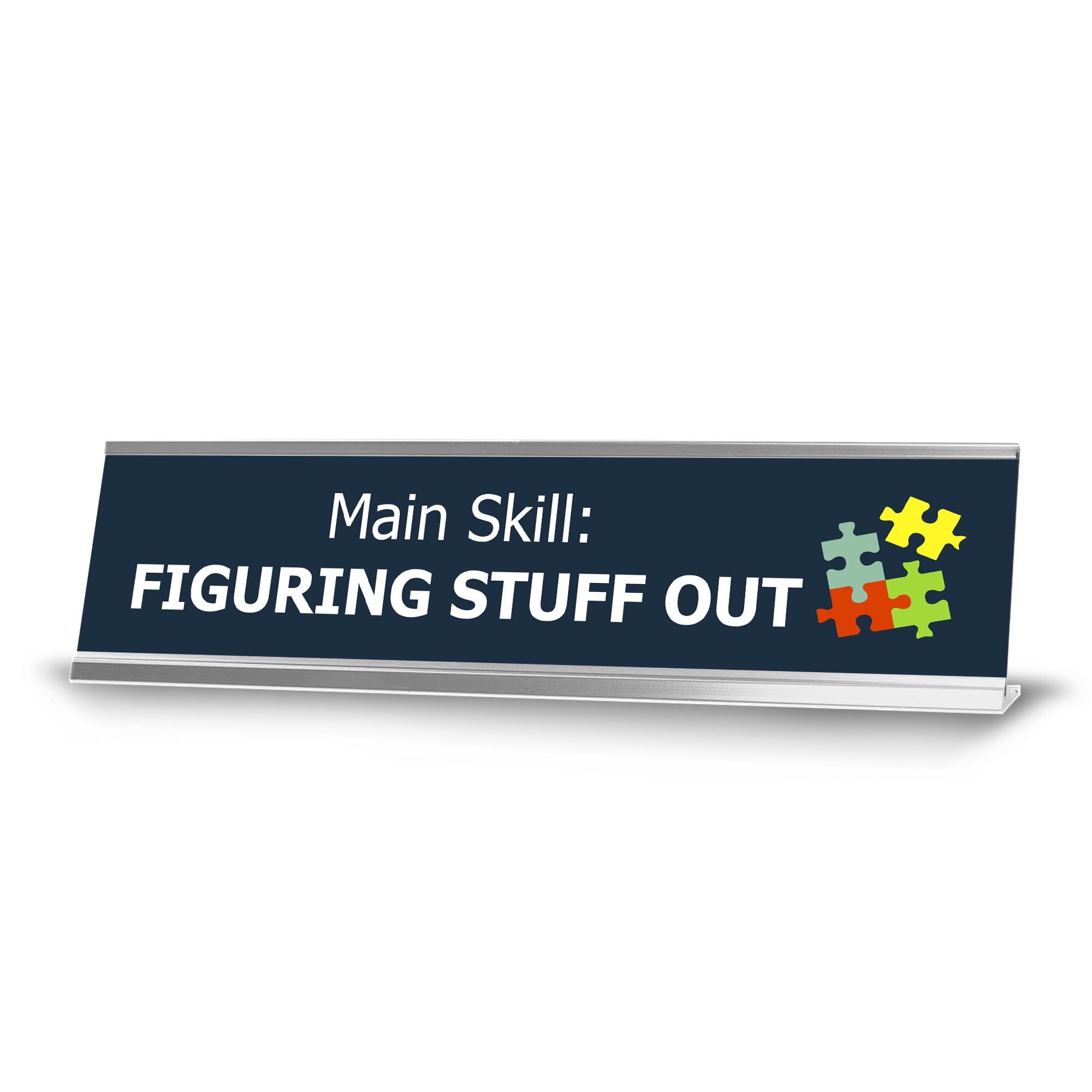 Main Skill: Figuring Stuff Out, Puzzle Silver Frame (2x8") - Walmart.com