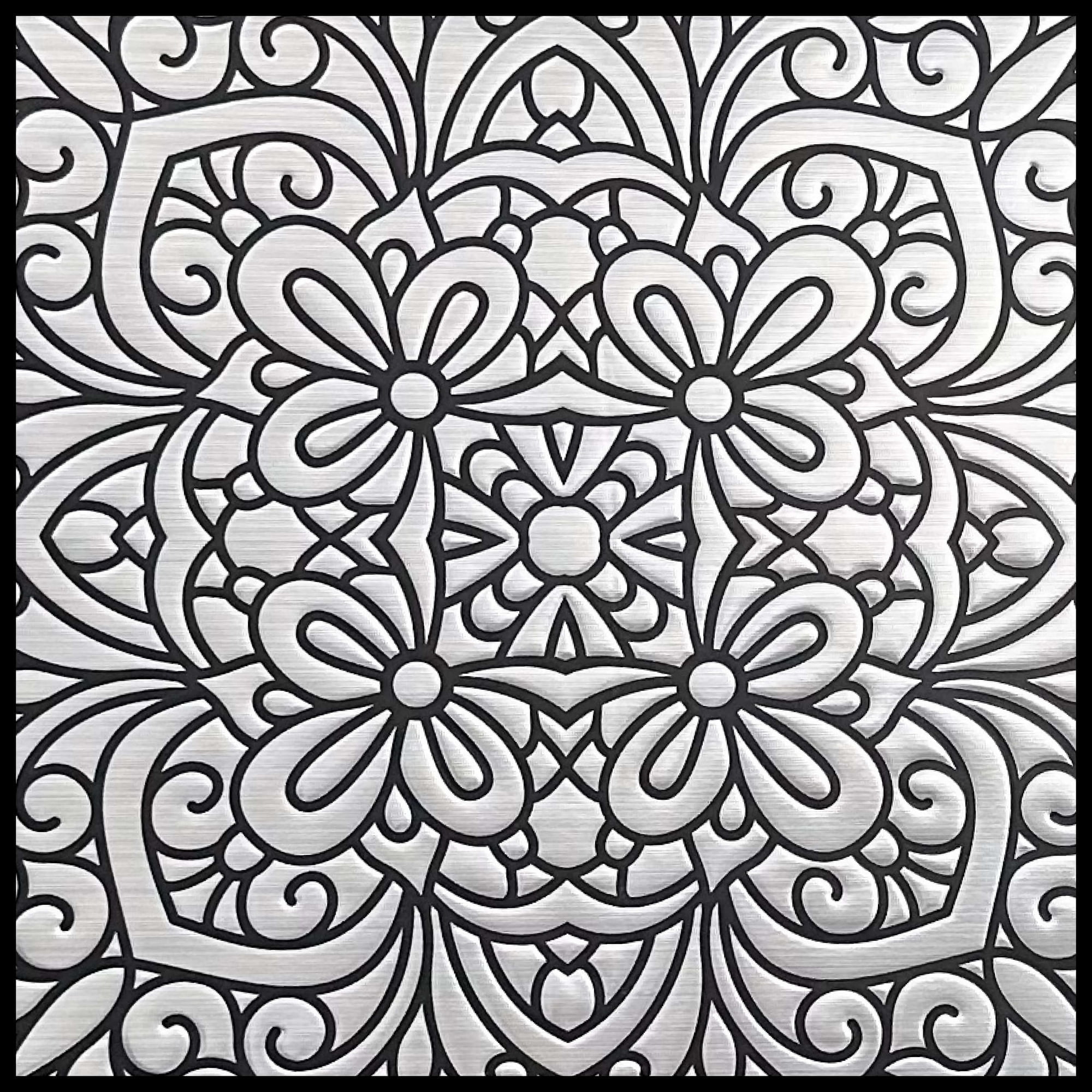 "Main Street Silver Metallic Peel and Stick Wallpaper Tiles, 8""x8 ...