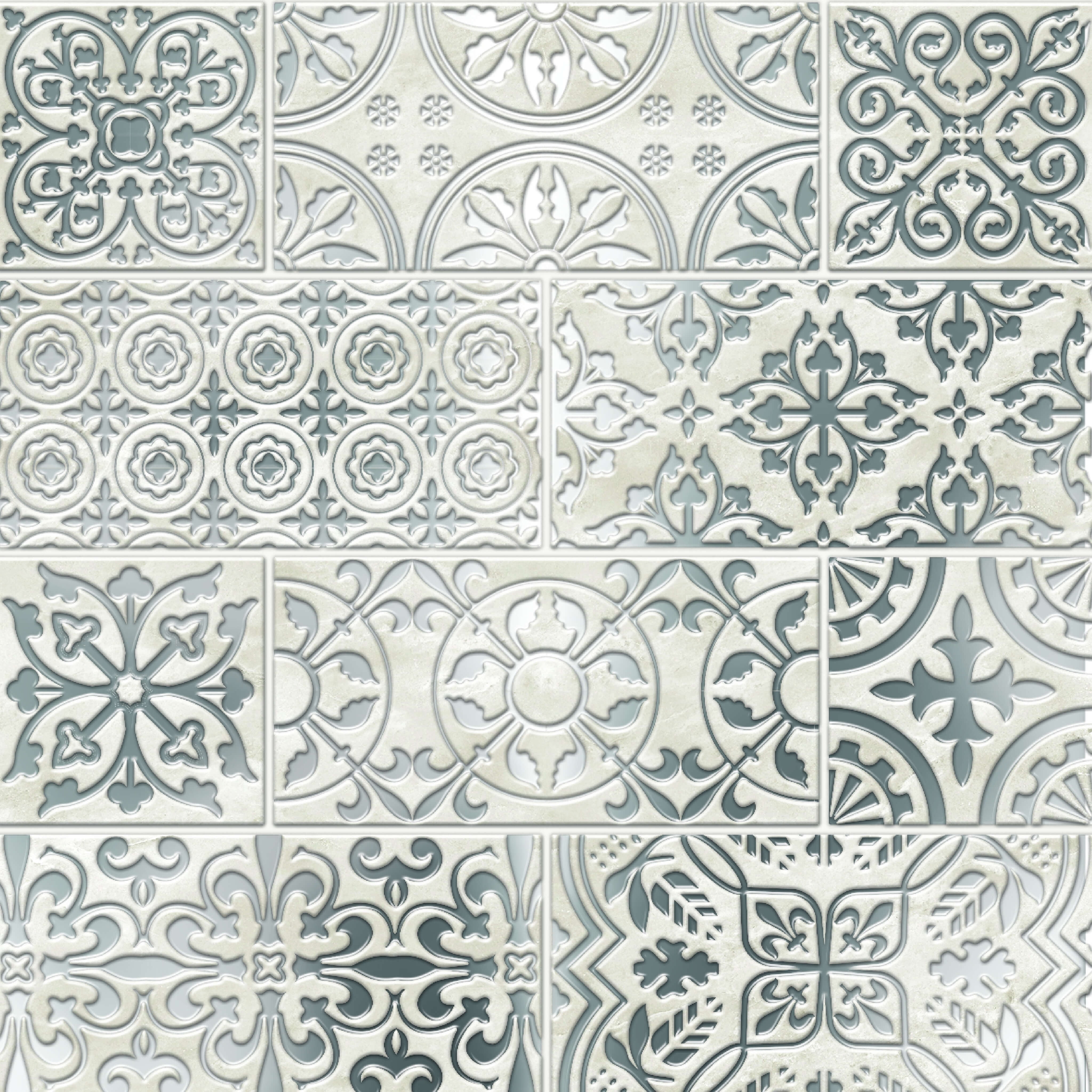 Main Street 8"x8" Stone Mosaic Peel and Stick Wallpaper Tiles ...