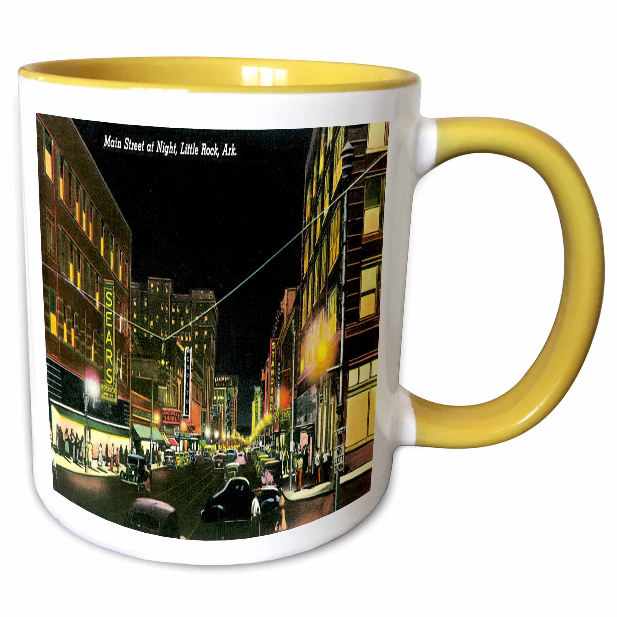 3drose, Main Street at Night, Little Rock, Arkansas Street Scene with ...
