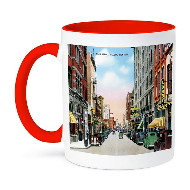 3dRose, Main Street, Helena, Montana Street Scene with Antique Cars ...