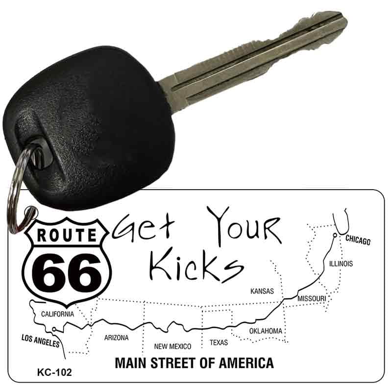 Main Street Route 66 Key Chain KC-102 3" x 1.5" Key Chain (KC ...