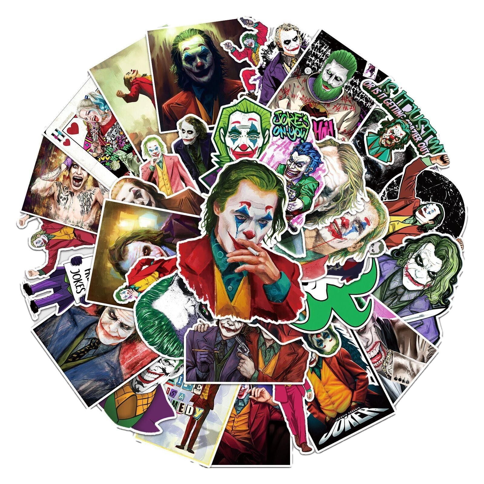 Main Street The Joker Themed Assorted Stickers, 50 Count, Decals for ...