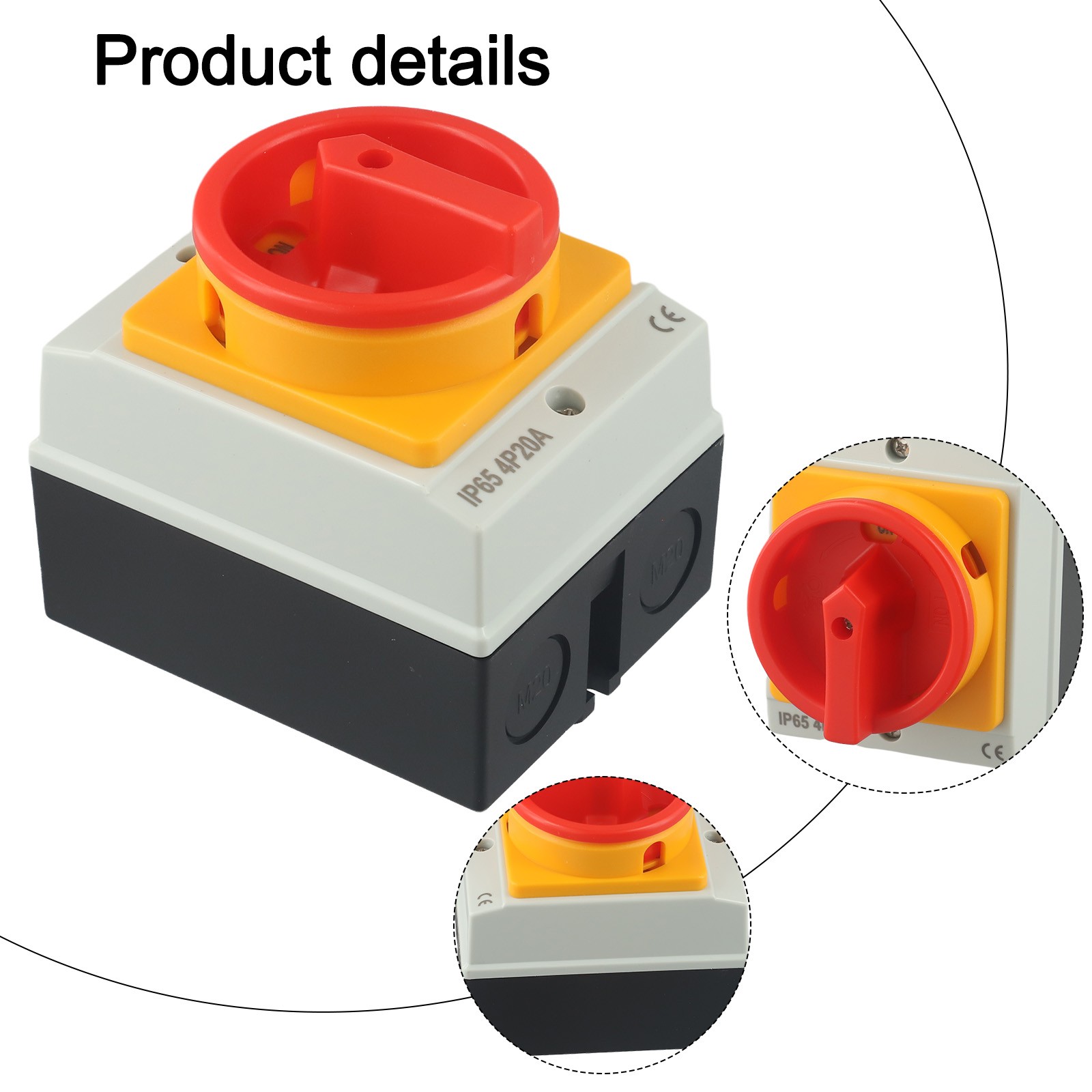 Main Switch Circuit Breaker 20A 4-Pin Rotary Switch Off Switch Ip65 Ukp ...