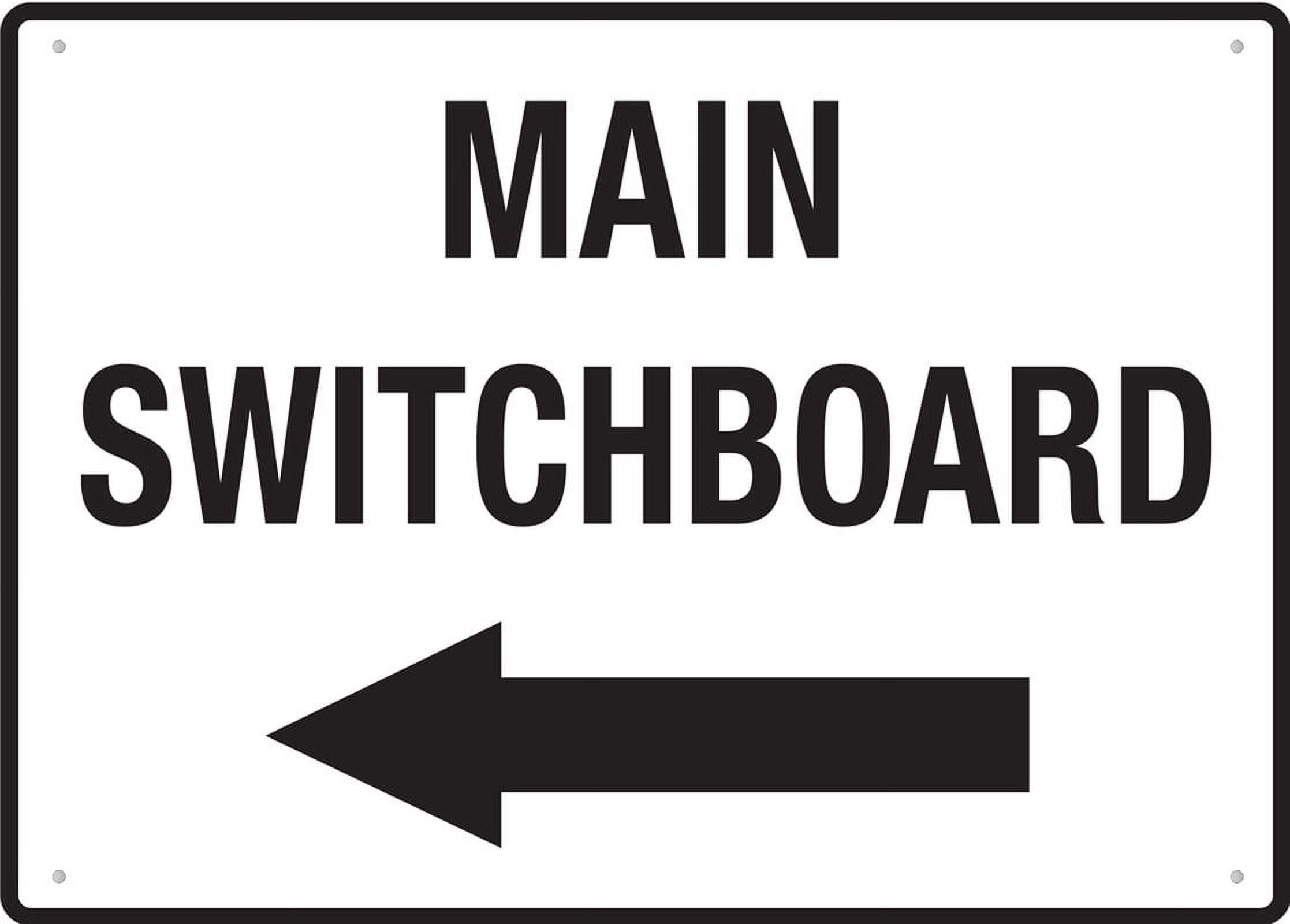 Main Switchboard Left Arrow Outdoor Metal Sign - 12 X 8 Metal Signs For ...