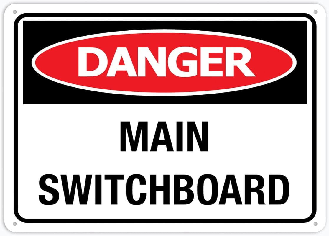 Main Switchboard Sign 8X12 in Rust Free Aluminum Signs Outdoor Metal ...