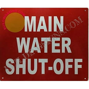Water Shut Off Sign
