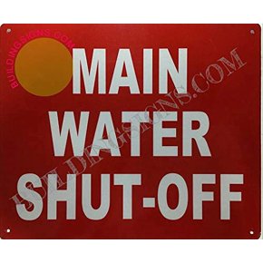 Water Shut Off Sign