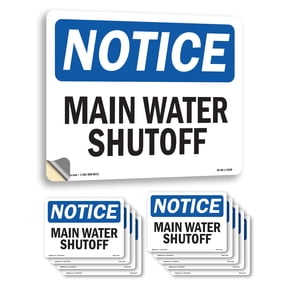 Water Shut Off Sign