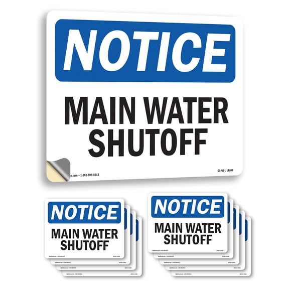 Water Shut Off Sign