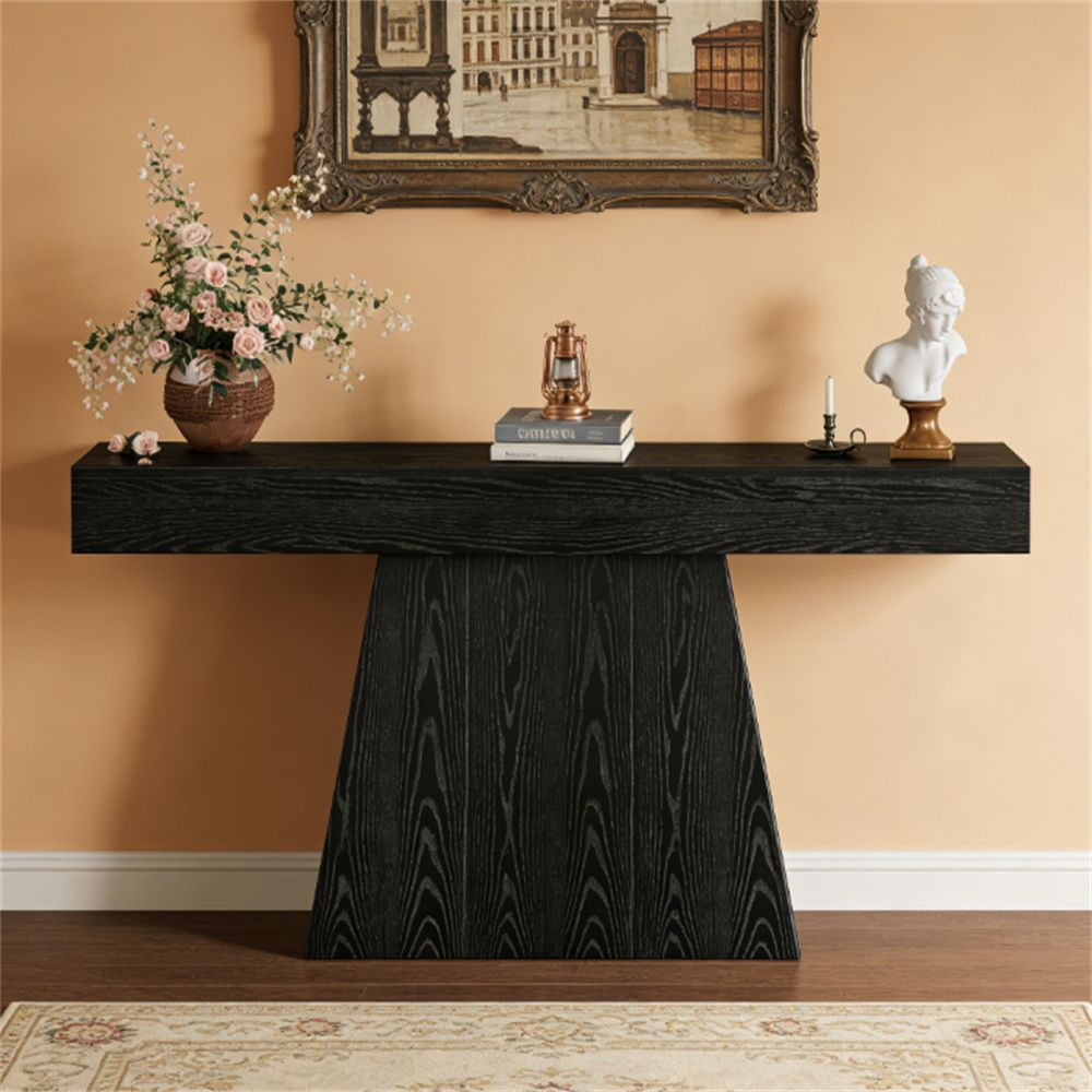 Main console, farmhouse entrance table, trapezoidal base sofa table ...