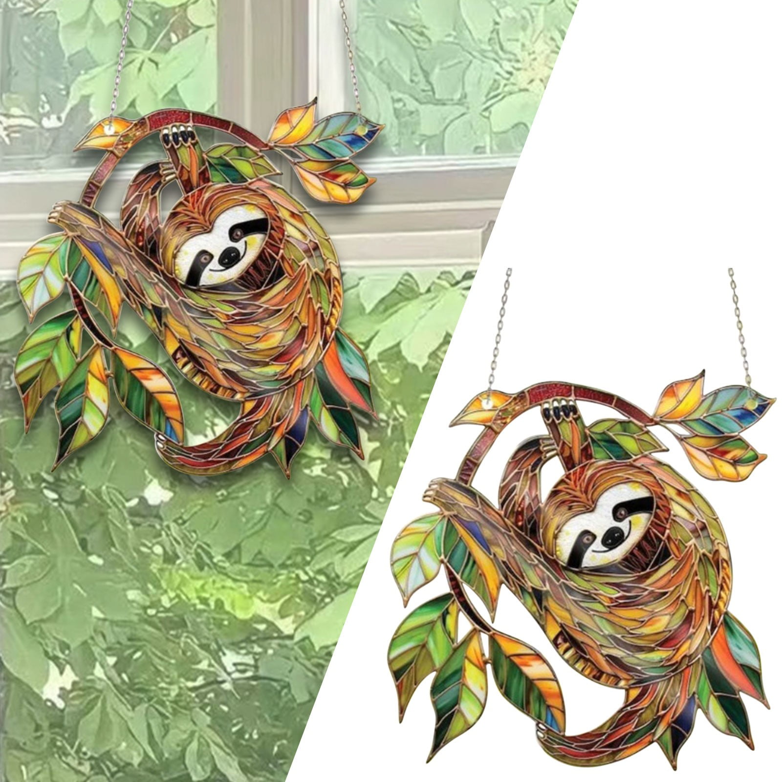 Main&stays Deals 2024!1 Pack- Hangs,New Sloth 2D Acrylic Window ...