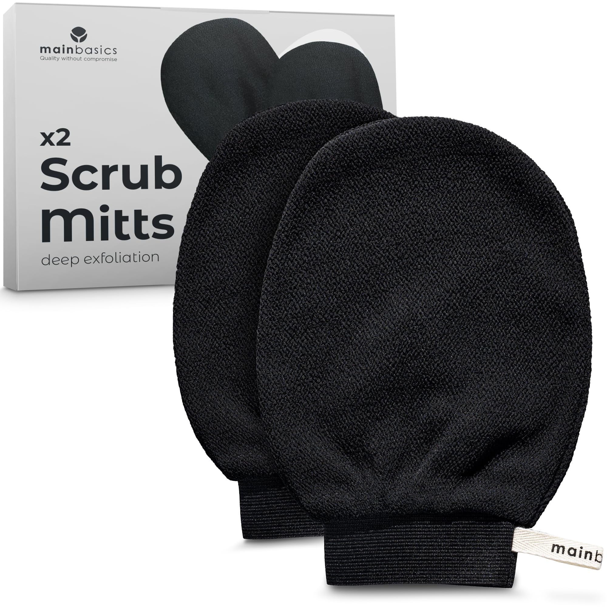 MainBasics Korean Exfoliating Mitts IRF13 - Deep Exfoliating Gloves for Dead Skin, Spray Tan ...