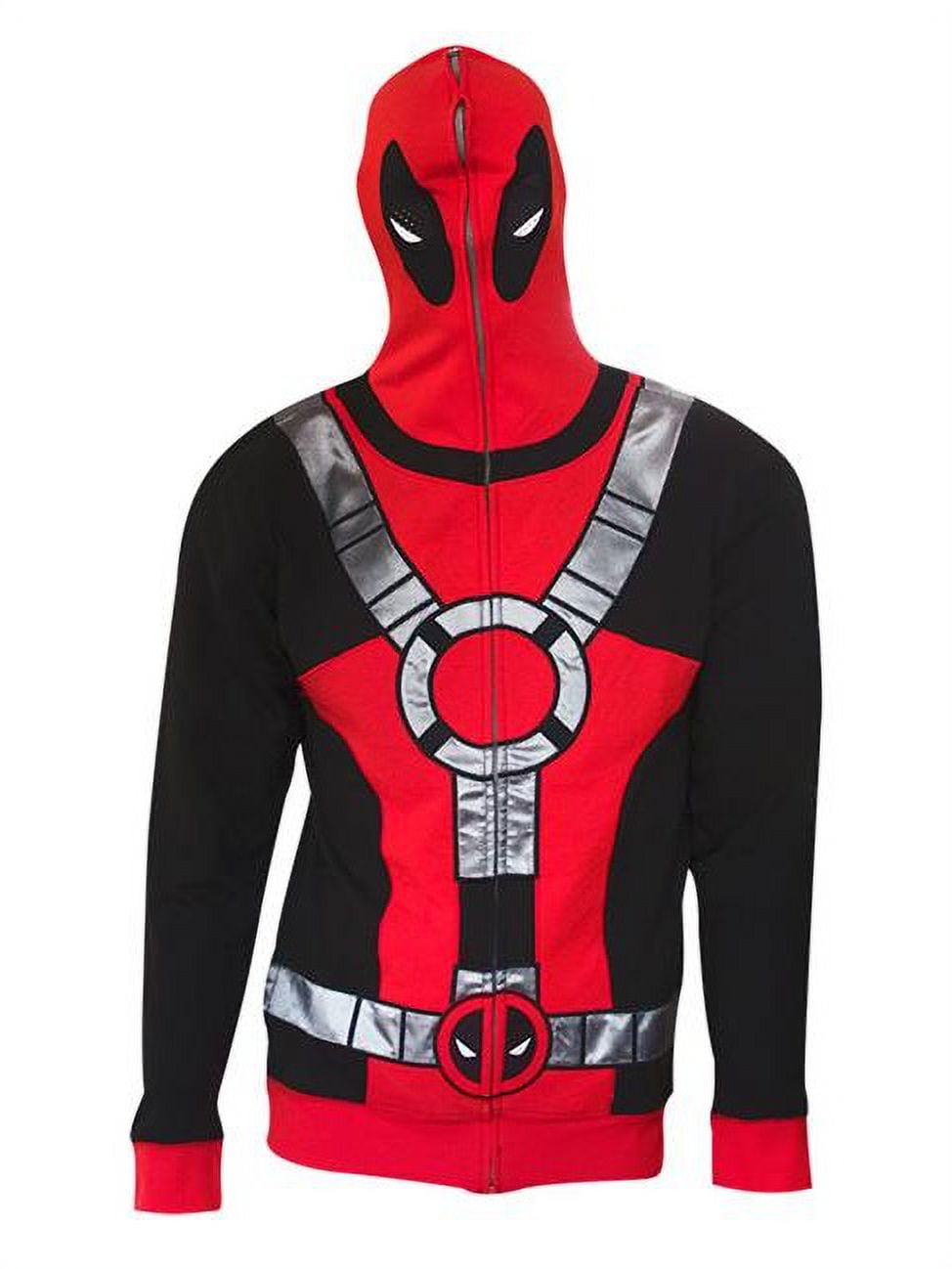 MainMerch 38873L Deadpool Zip Up Full Mask Hoodie for Men - Large ...