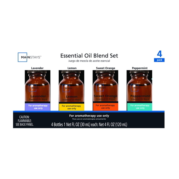 MainStays 30 mL 4 Pack Citrus Essential Oil Blends Set: Lavender, Lemon ...