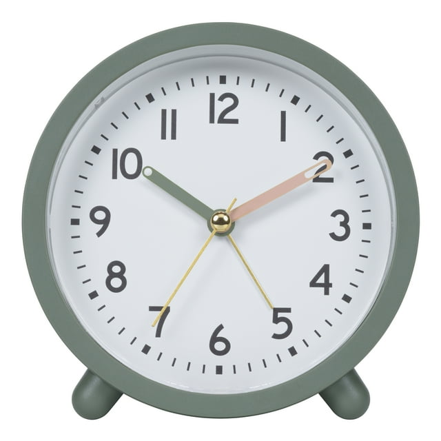MainStays Green Mini Analog Alarm Clock - Walmart.com