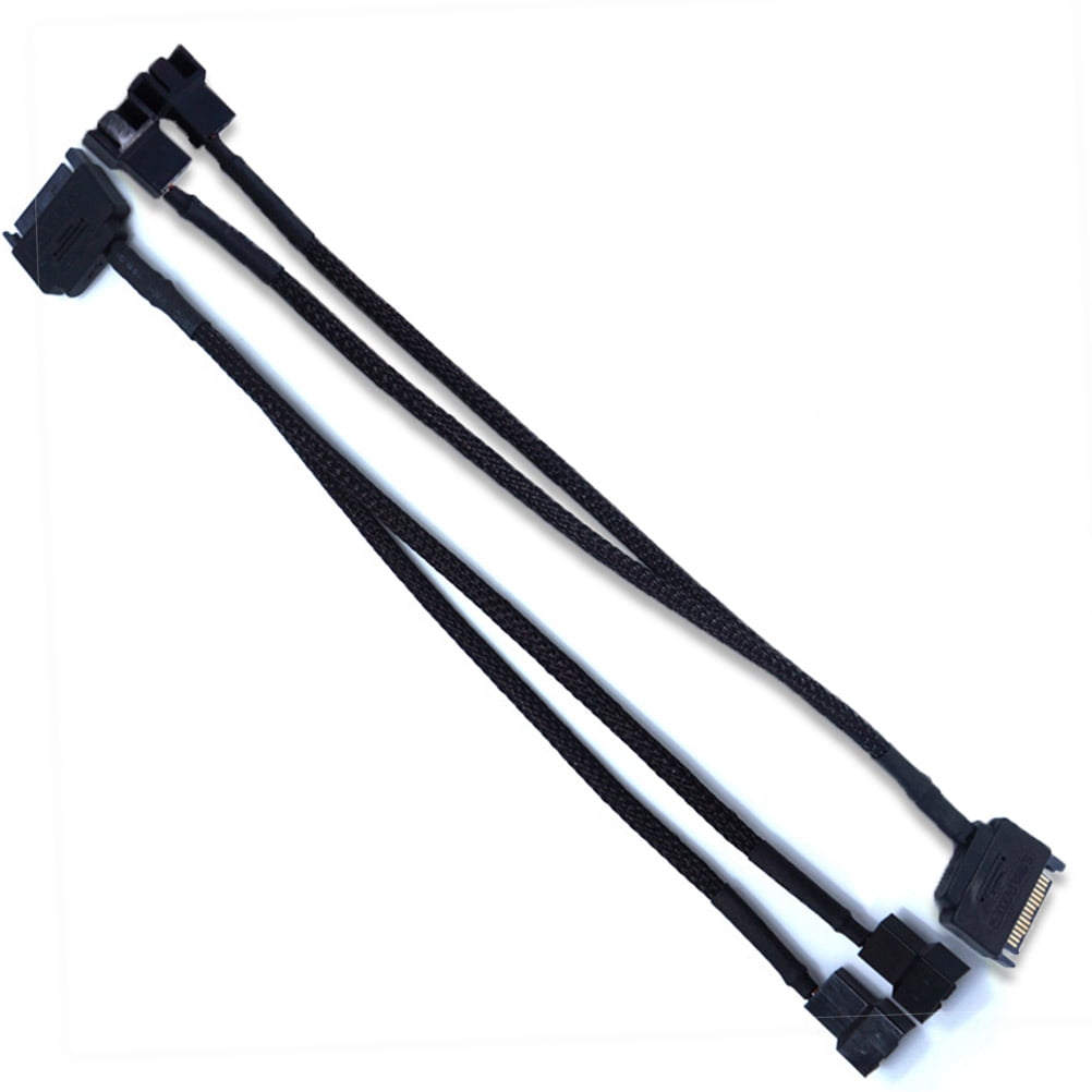 Mainboard CPU 1 to 2 to 3 PIN and 4 Pin Fan Extention Cables PWM ...