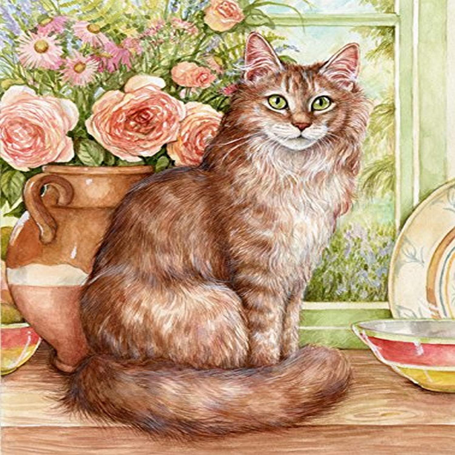 Maine Coon Cat by Debbie Cook Garden Flag - Walmart.com