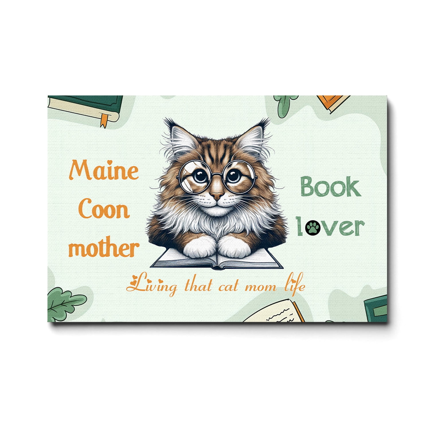 Maine Coon Mother Book Lover Living That Cat Mom Life Happy Mother's ...
