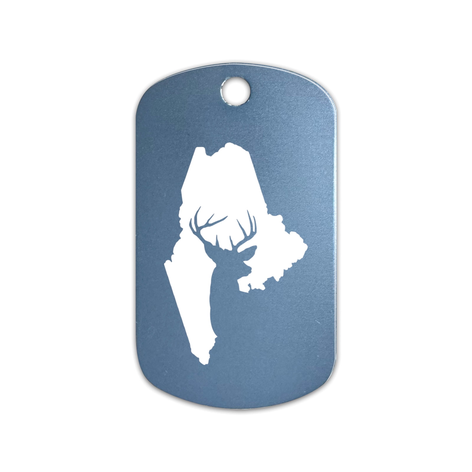 Maine Deer State GI Dog Tag Aluminum Keychain buck hunt hunting rifle ...