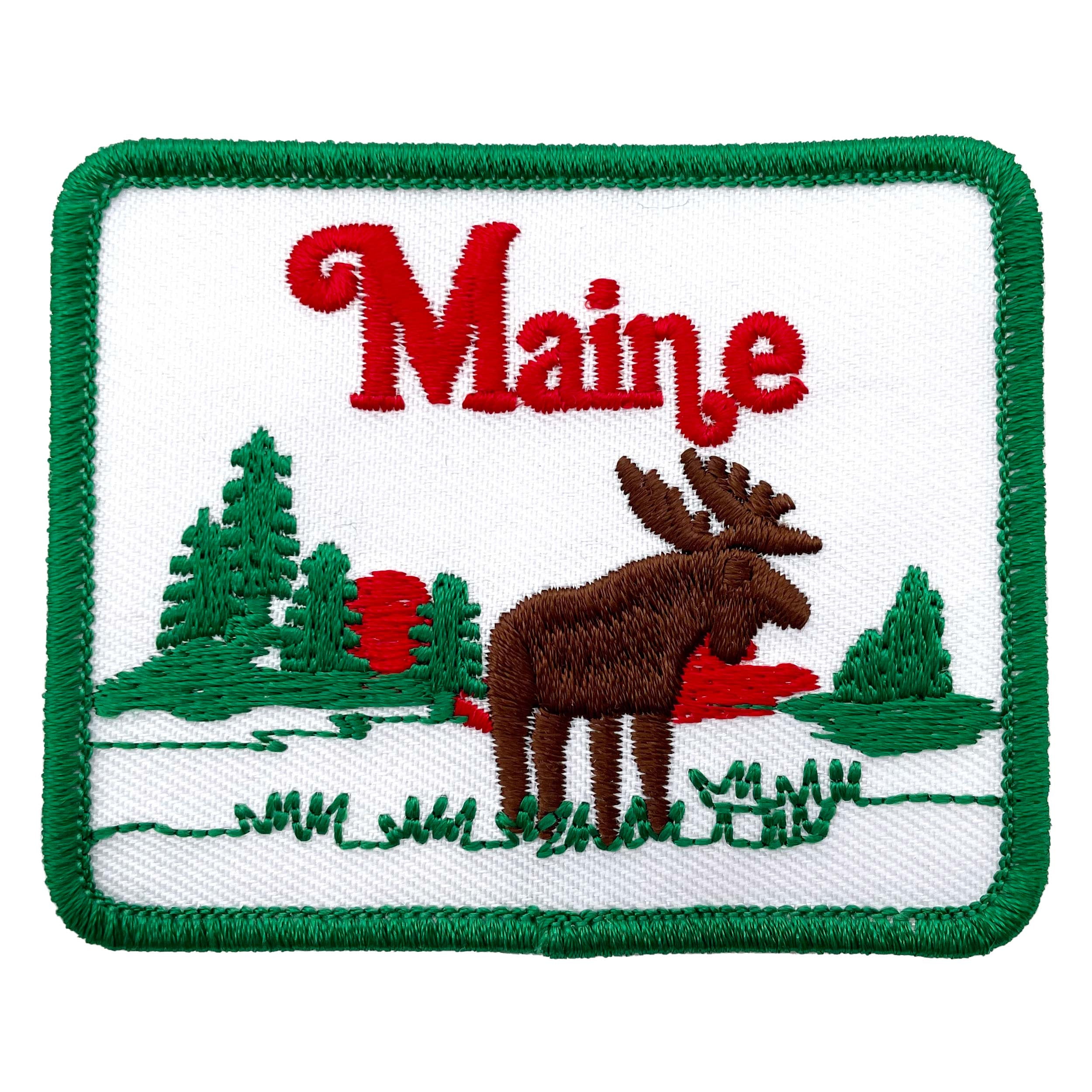 Maine Embroidered Patch w/ Iron-On Adhesive 3" x 2.5" - Arcadia ...