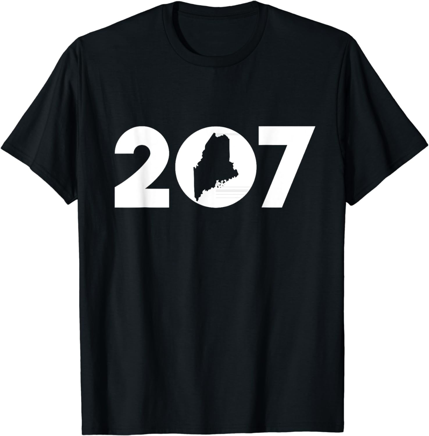 Maine Map Inside The 207 Area Code Maine ME Pride Tee Shirt - Walmart.com