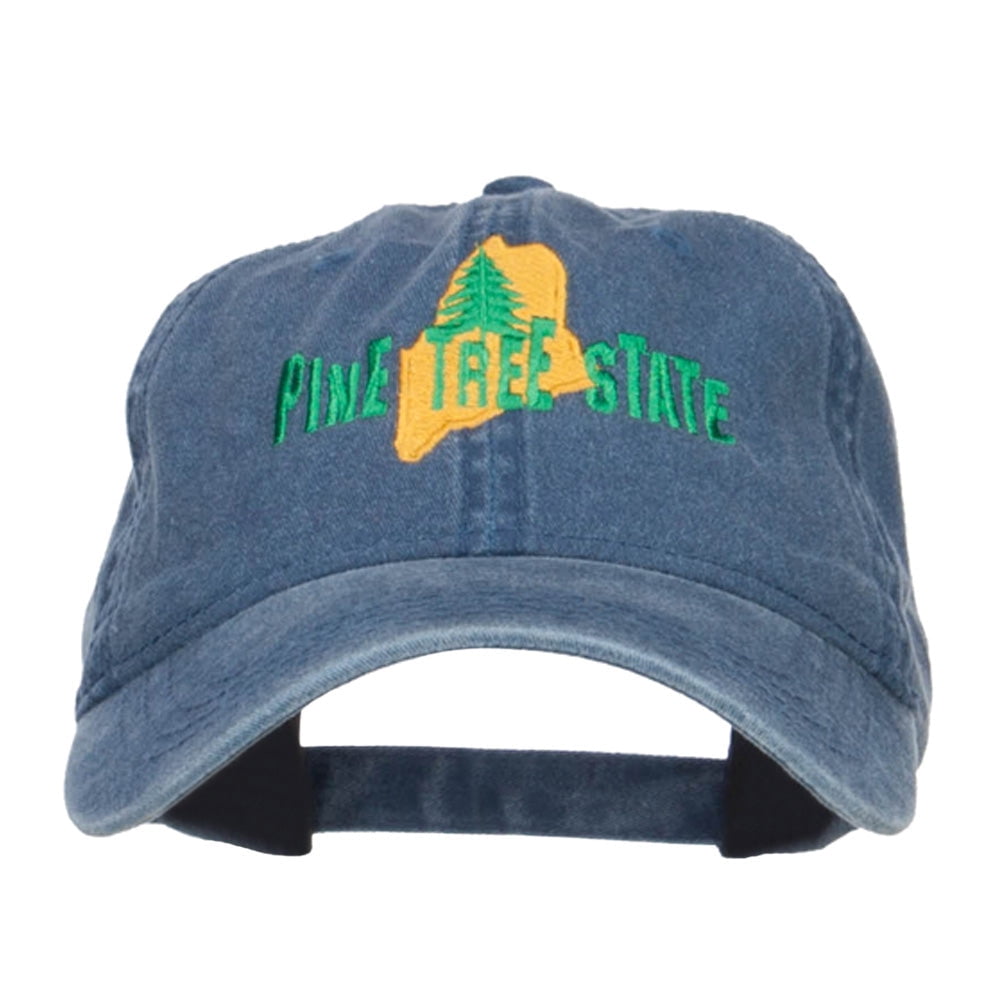 Maine Pine Tree State Embroidered Cap - Navy OSFM - Walmart.com