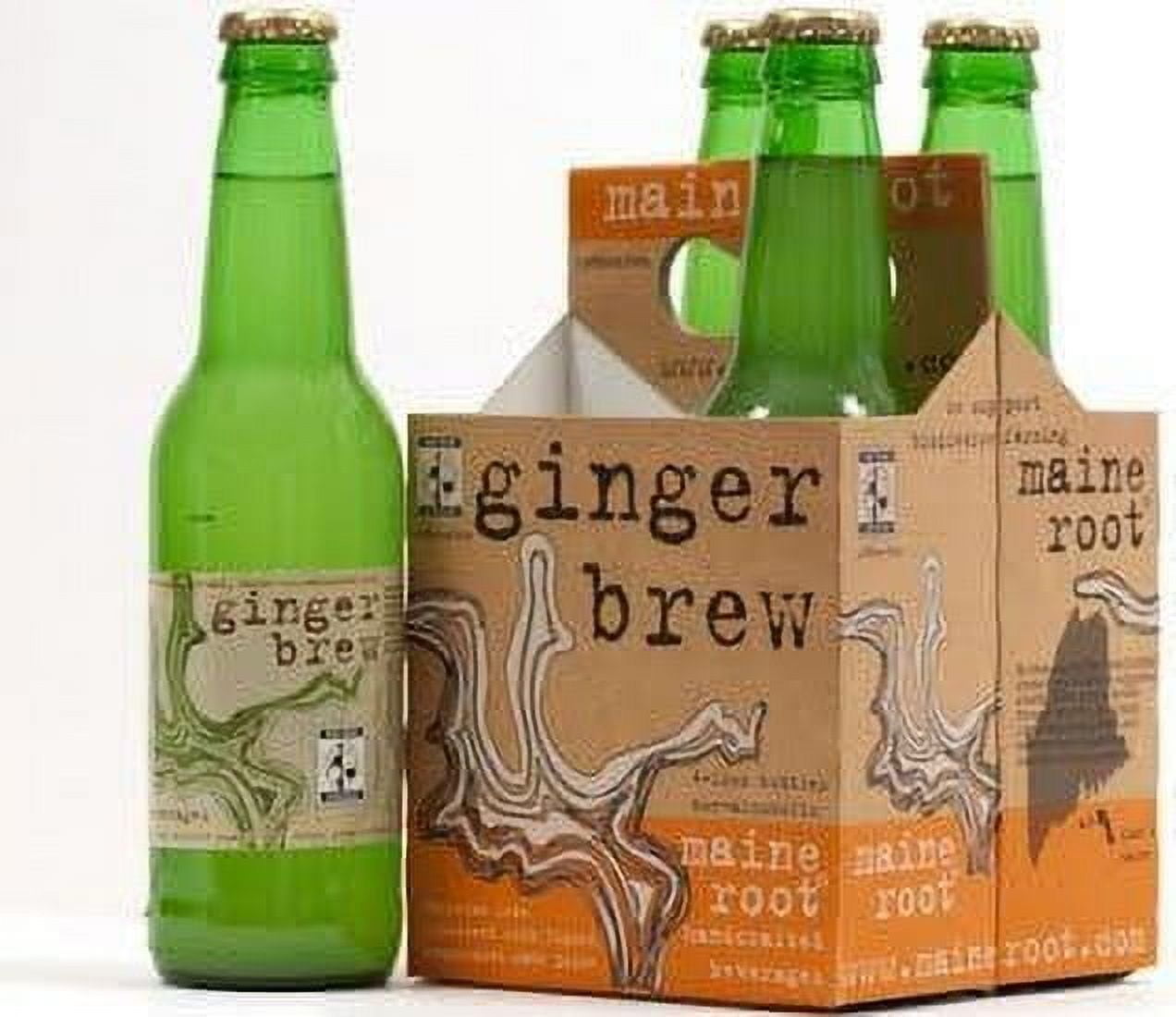 Maine Root Handcrafted Ginger Brew Soda, 12 oz - 4 Bottles (Pack of 2 ...