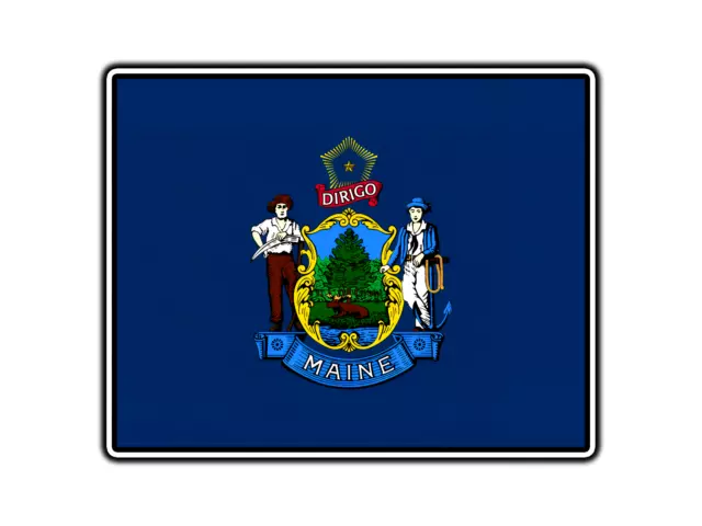 Maine State Flag Waterproof Sticker Phone Decal Water Bottle Stickers ...