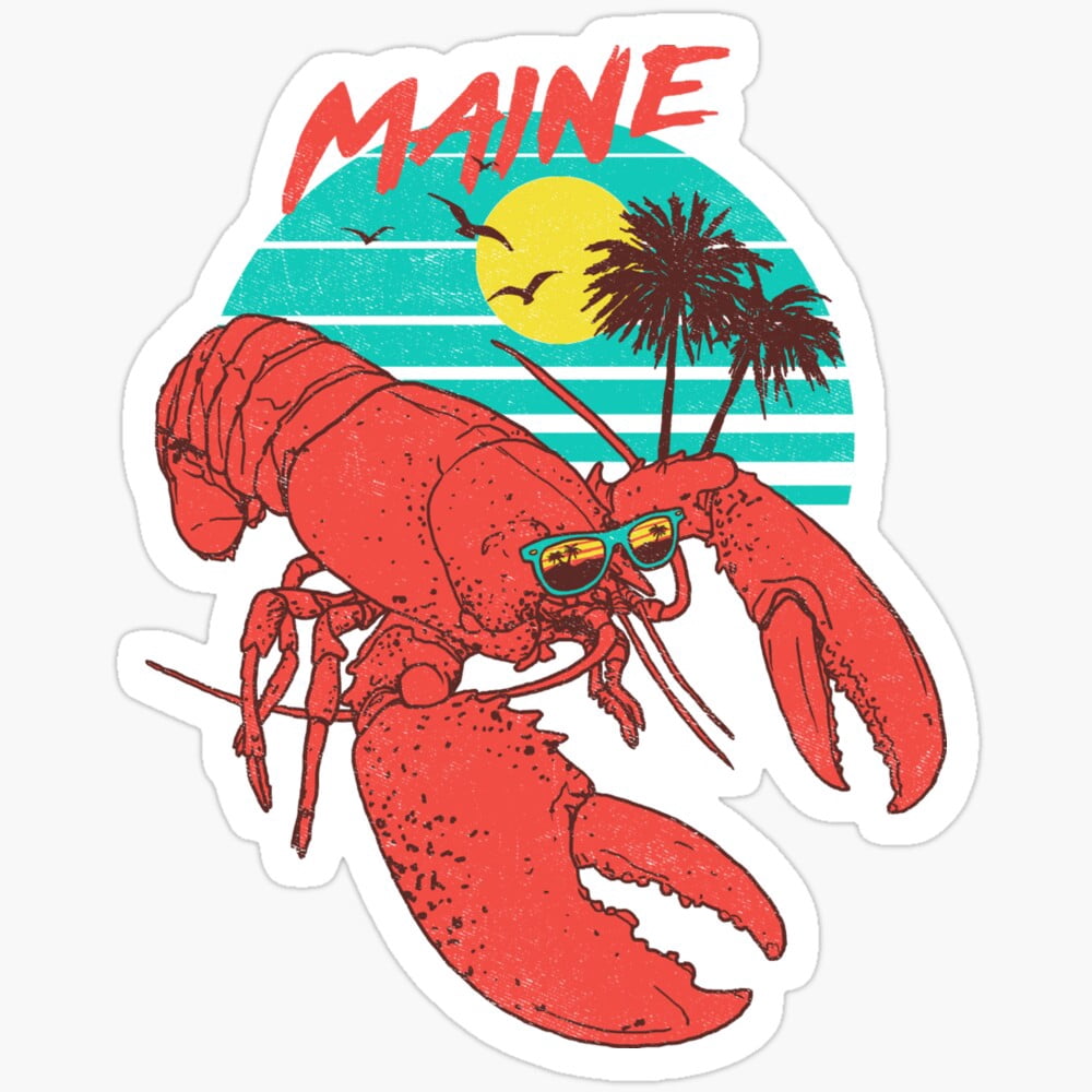 Maine Sticker Phone Decal Water Bottle Stickers Car Decals, Laptop ...