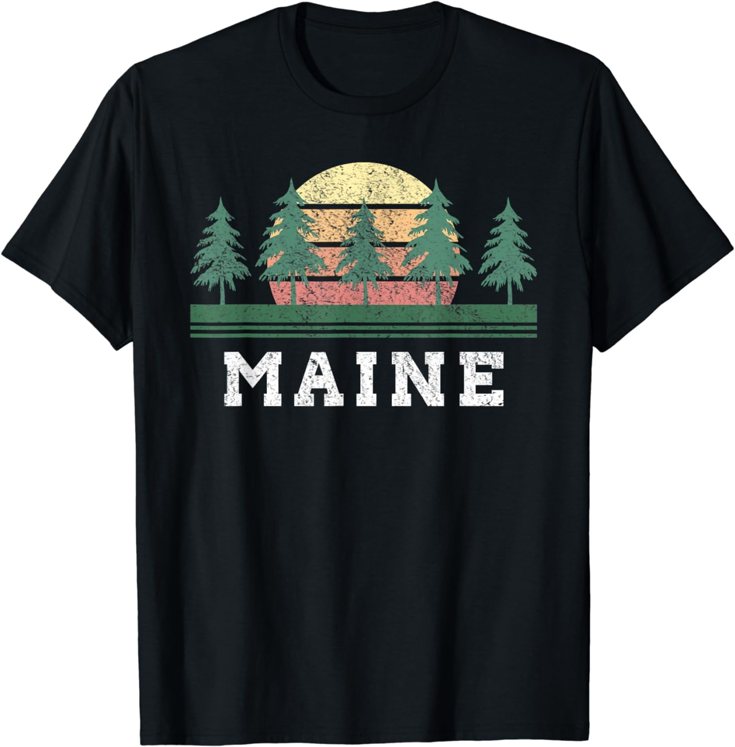 Maine T-Shirts Retro Vintage Shirt Gift Men Women Kids T-Shirt ...