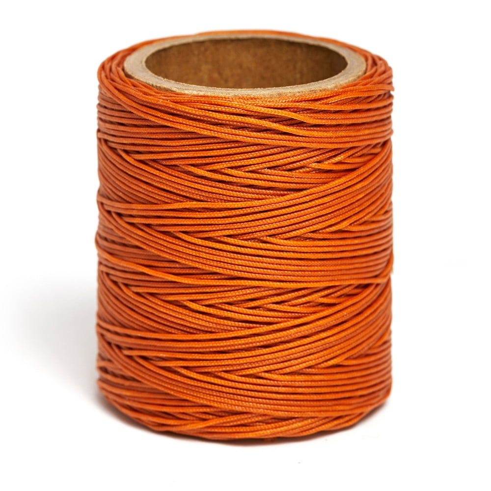 Maine Thread, Braided Waxed Cord, 70 yard spool, Burnt Orange - Walmart.com