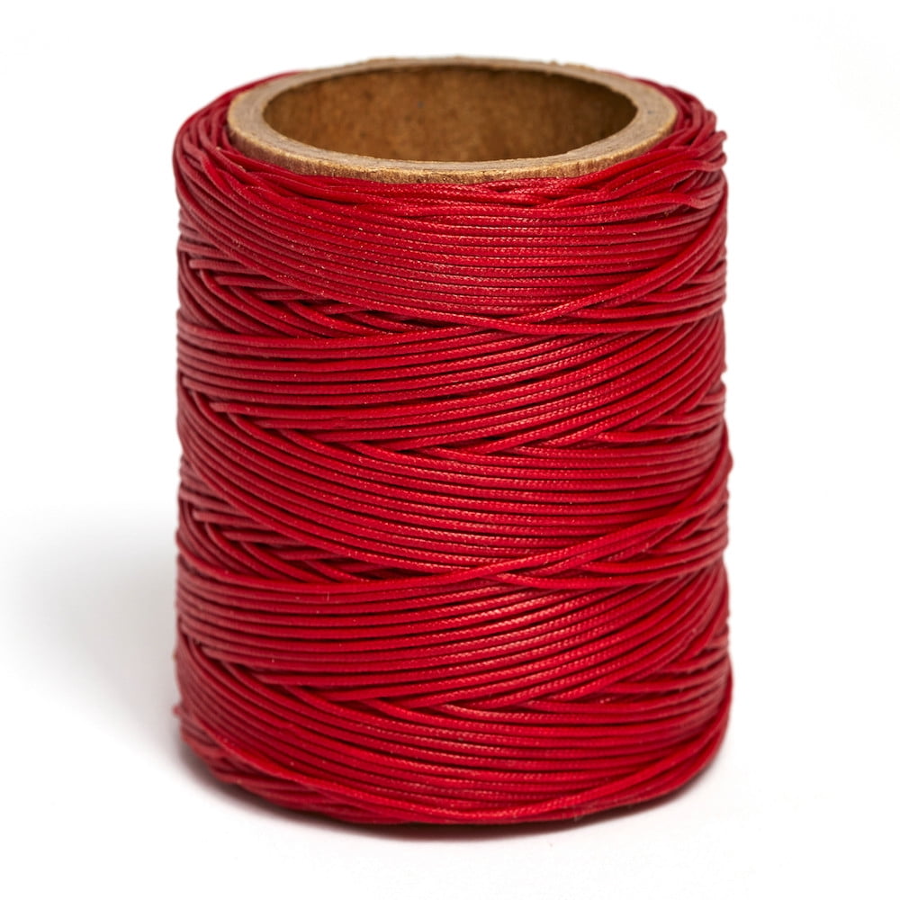 Maine Thread, Braided Waxed Cord, 70 yard spool, Crimson - Walmart.com