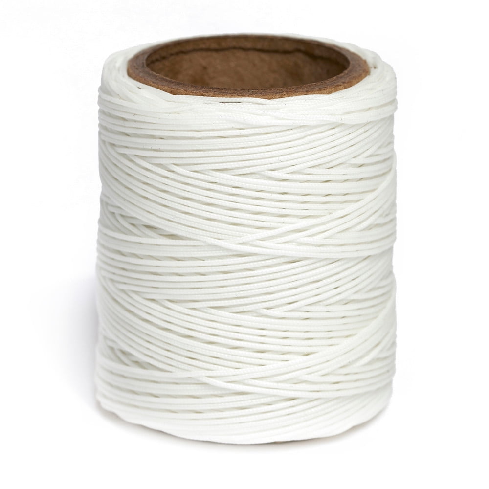 Maine Thread, Braided Waxed Cord, 70 yard spool, White - Walmart.com