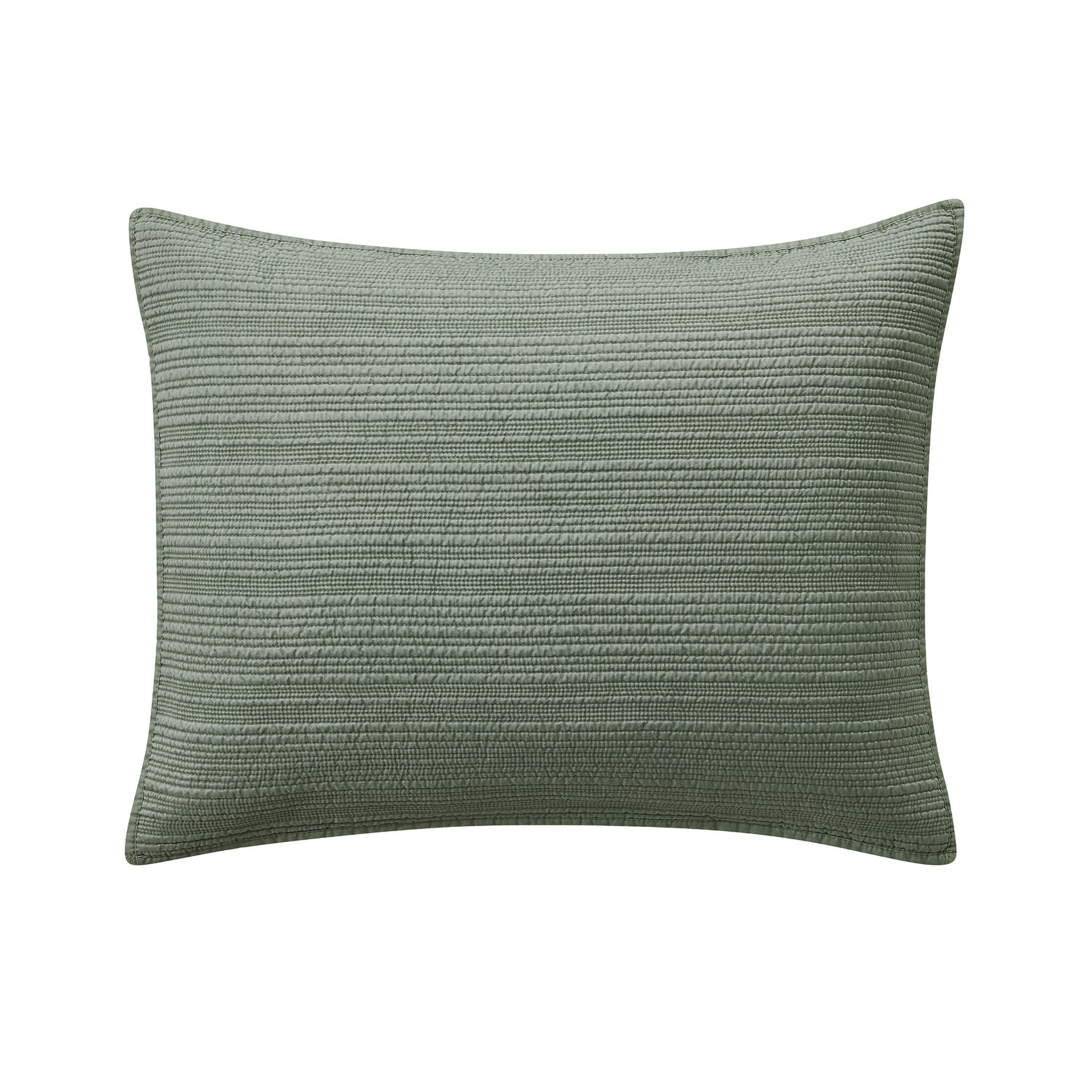Mainstays Garment Washed Striped Pillow Sham, King, Light Green, 1 Pack ...
