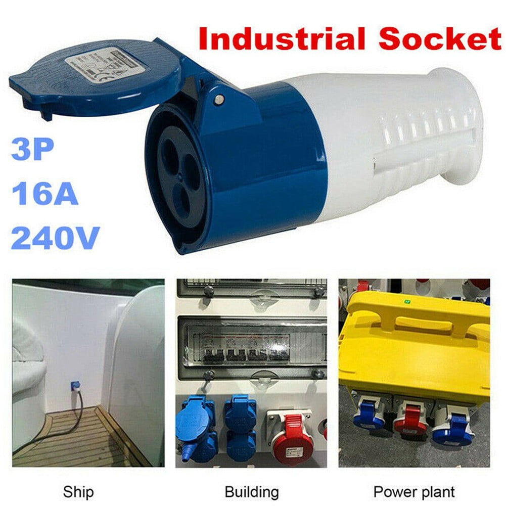 Mains Hook Up Site Socket Adapter 240V 16A Caravan Motorhome Camper Van ...