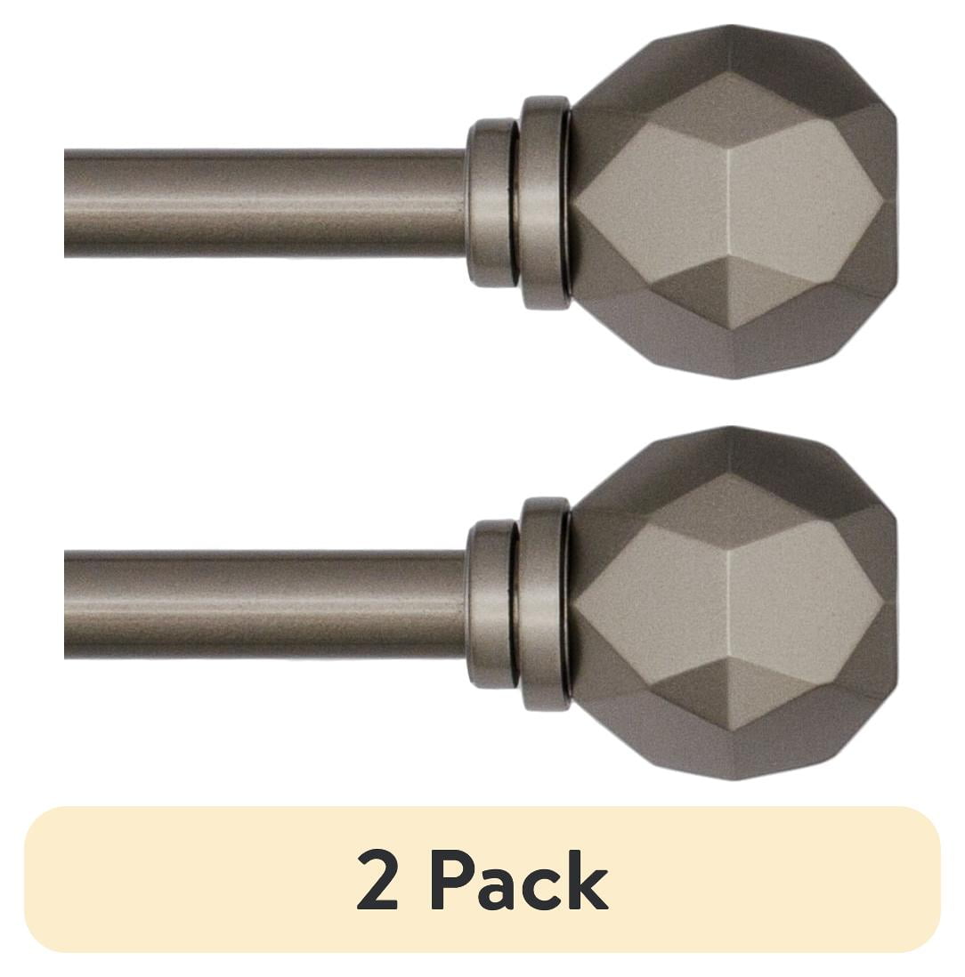(2 pack) Mainstays 1/2 inch Pewter Enzo, 48" to 84" Width, Single ...
