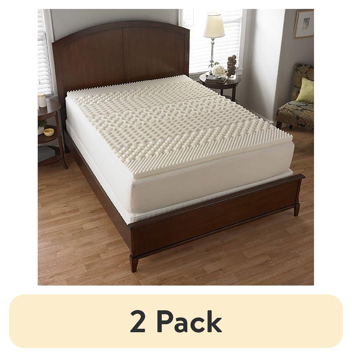 (2 pack) Mainstays 1.25" 7-Zone Foam Mattress Topper, Queen - Walmart.com