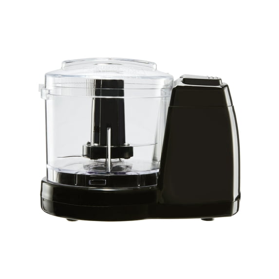 Mainstays Mini Food Chopper Black Plastic 1.5 Cup Capacity One-Touch ...