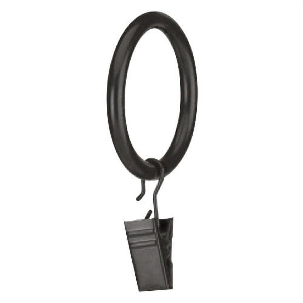 Mainstays Collection Pewter 1.5" Diameter Curtain Clip Rings, 10 Count ...